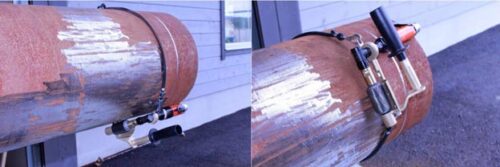 Pipe Surface preparation in tight/confined areas | TFT Pneumatic